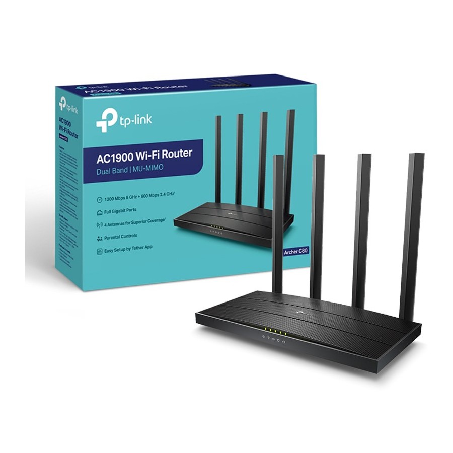 ROUTER TP-LINK ARCHER C80 AC1900 DUAL BAND – Electrosof
