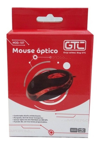 MOUSE GTC MOG-107 Optico Usb – Electrosof