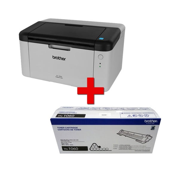 COMBO IMPRESORA BROTHER LASER HL-1212W LASER + TONER 1060 ORIGINAL ...